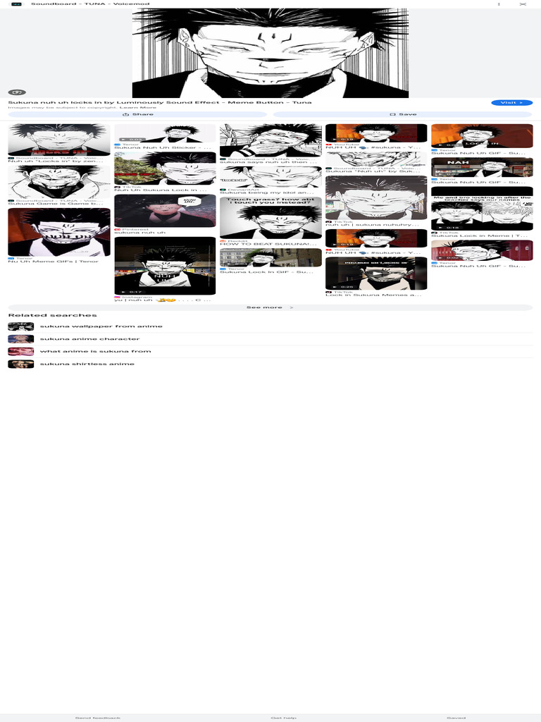 Nuh Uh Meme Sukuna - Google Search | PDF