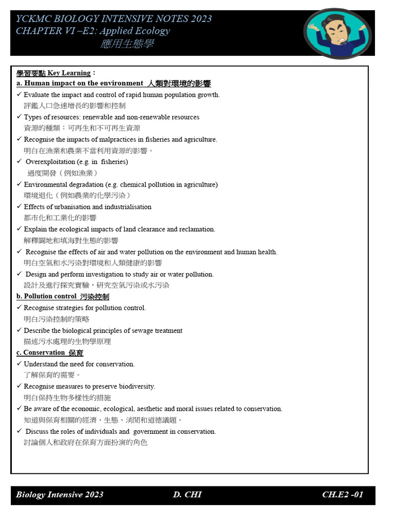 CH.E2 Intensive Note 2023 | PDF | Fertilizer | Air Pollution