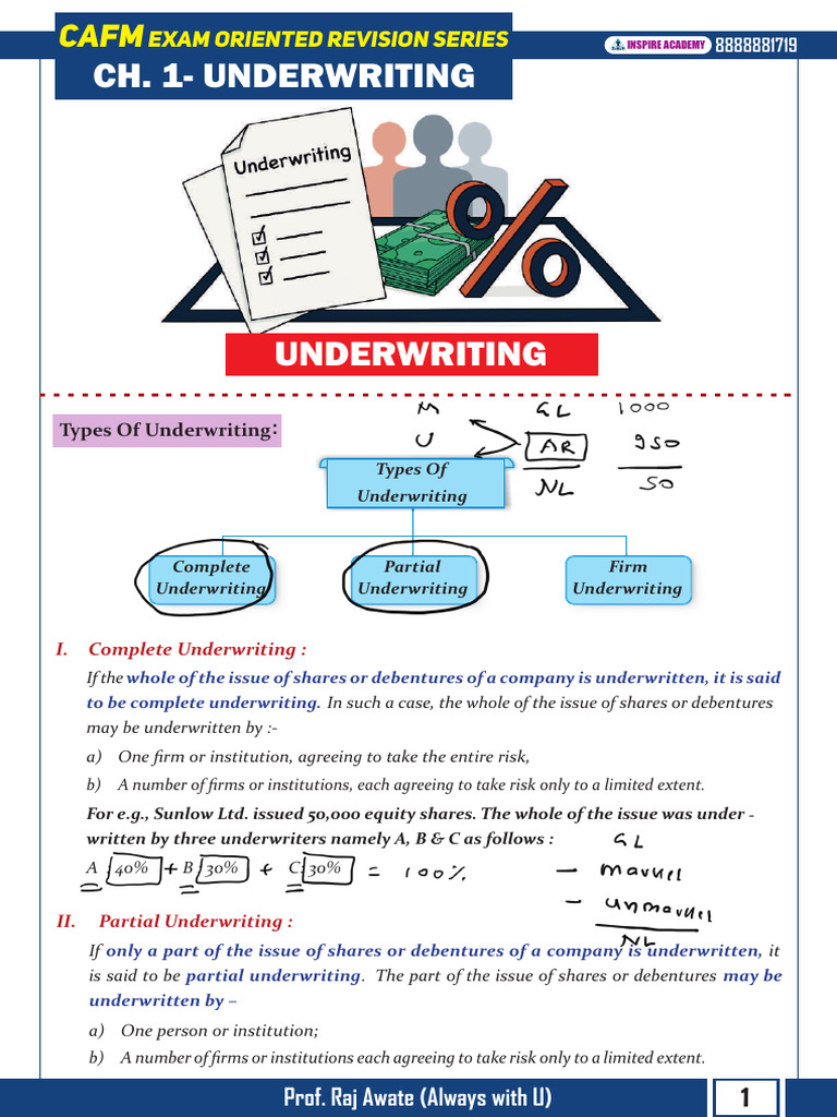 Types of Underwriting Explained | PDF | Underwriting | Equity (Finance)
