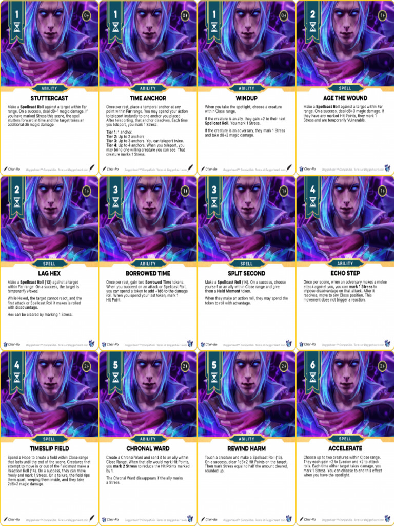 Chronos Domain Sheet Pack | PDF