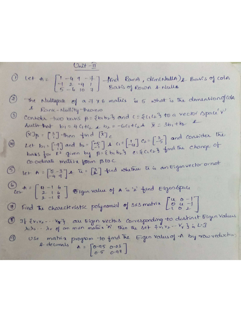 Sem5 Maths Imp Questions | PDF