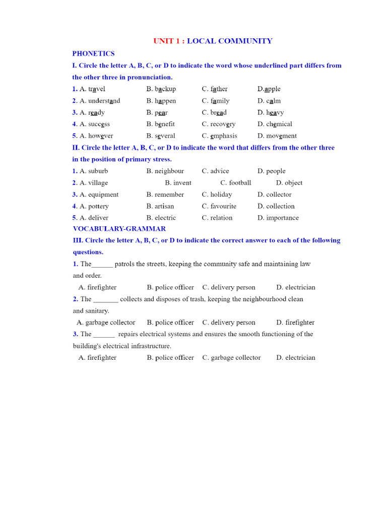 Test Unit 1 Global Success 9 | PDF