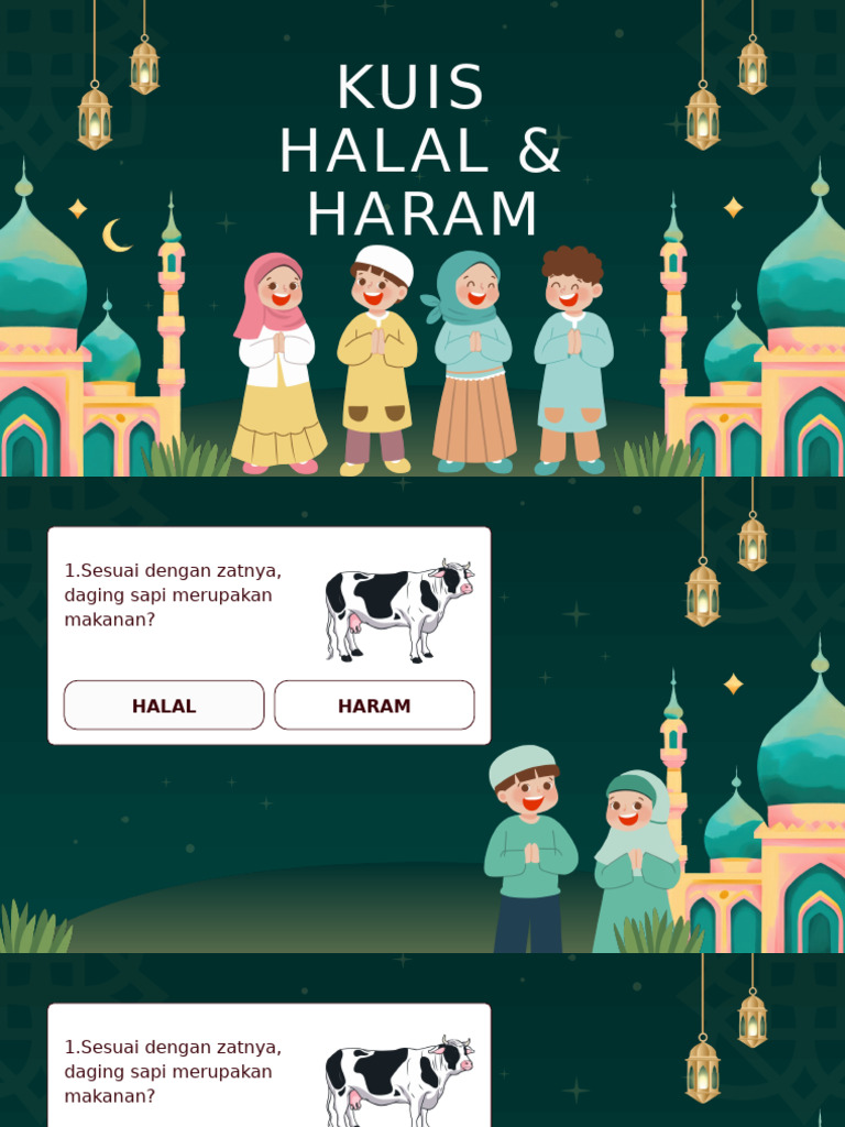 PPT_Kls 6_PAI_Definisi Halal dan Haram | PDF