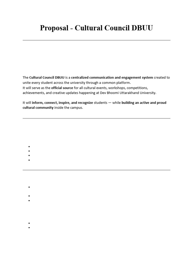 Cultural Council Proposal | PDF