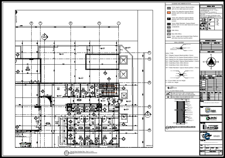 Ground Floor Partition Plan Details | PDF | Wall | Door