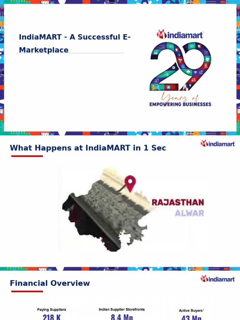 IndiaMART - E Marketplace Success Story | PDF