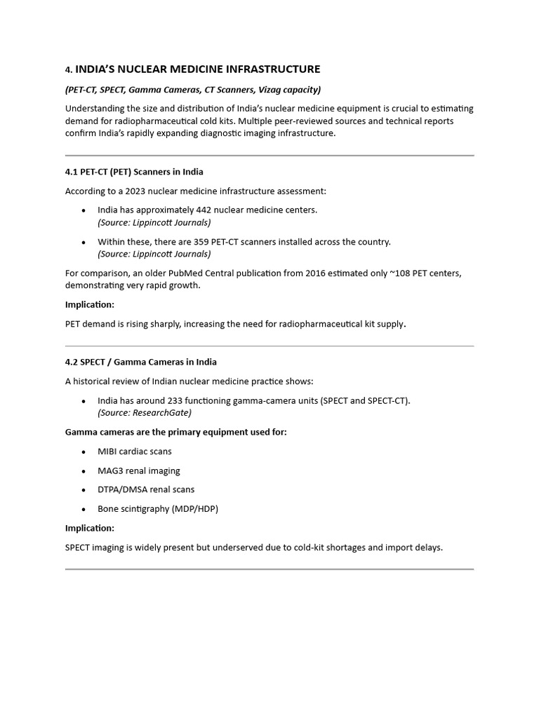 India's Nuclear Medicine Equipment Overview | PDF