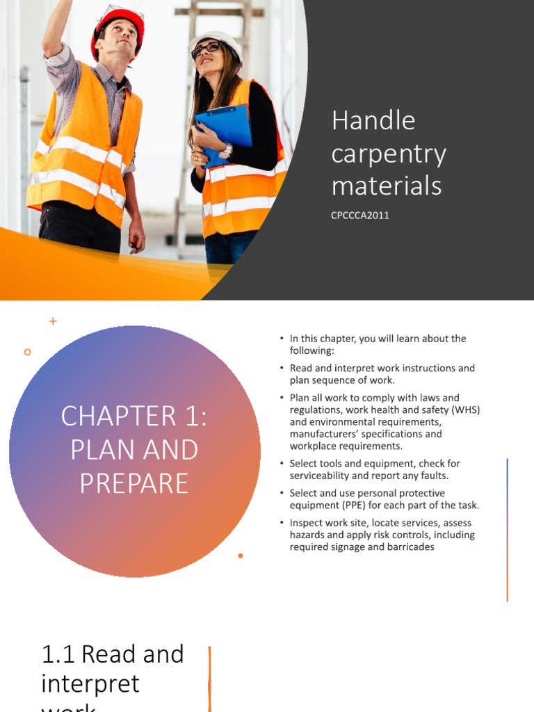CPCCCA2011 Handle Carpentry Materials Presentation | PDF | Personal ...