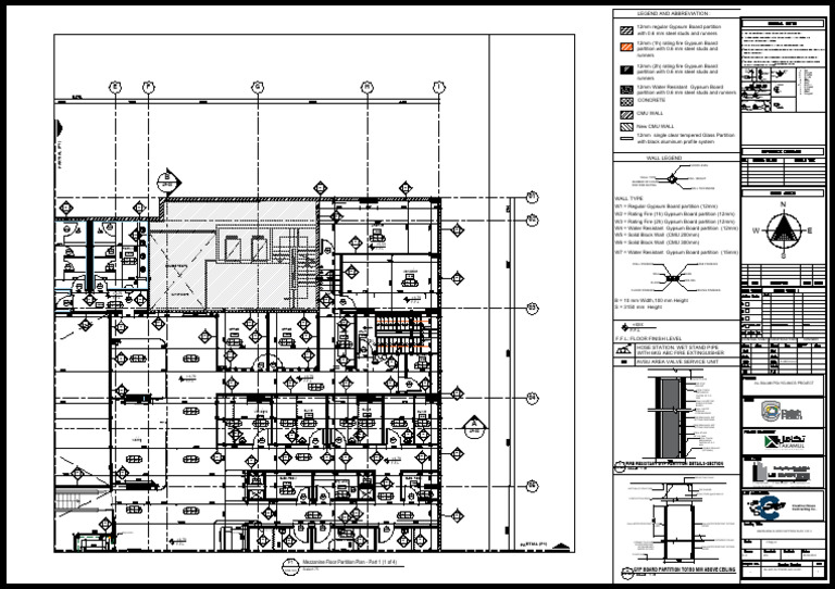 Mezzanine Floor Partition Plan Details | PDF | Wall | Door