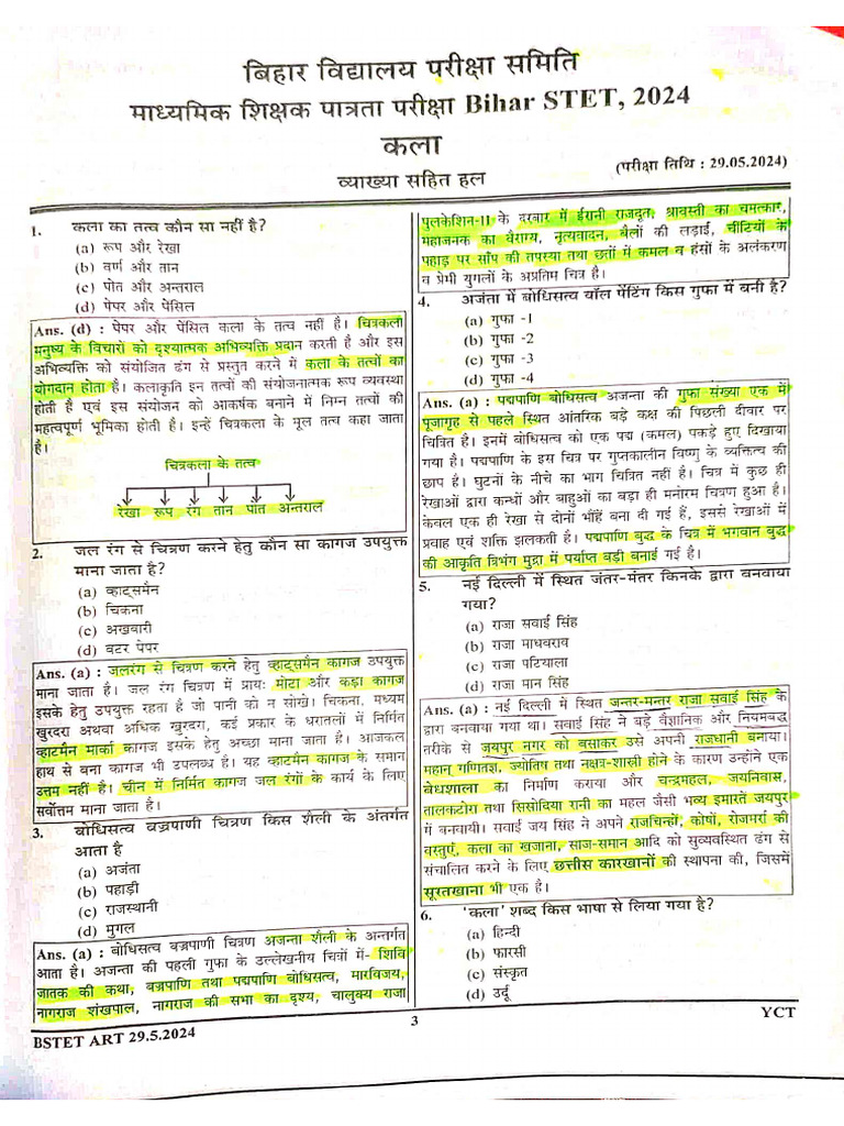 Bihar Stet Pyq | PDF