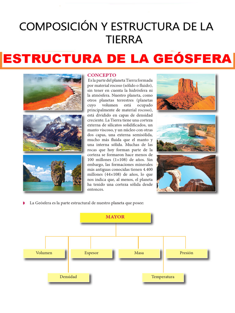 Estructura de La Tierra | PDF | Roca (geología) | Roca ígnea