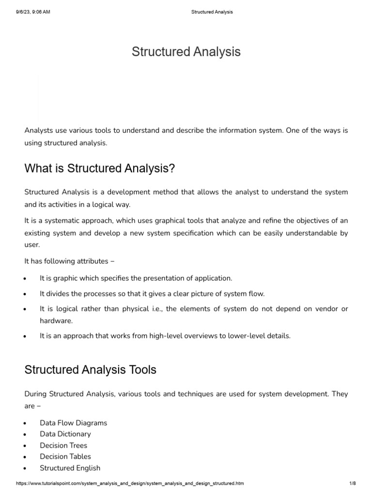 SDLC L03 Structured Analysis | PDF | Systems Engineering | Information Technology Management