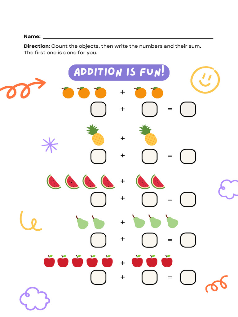 Fun Addition Counting Activity | PDF