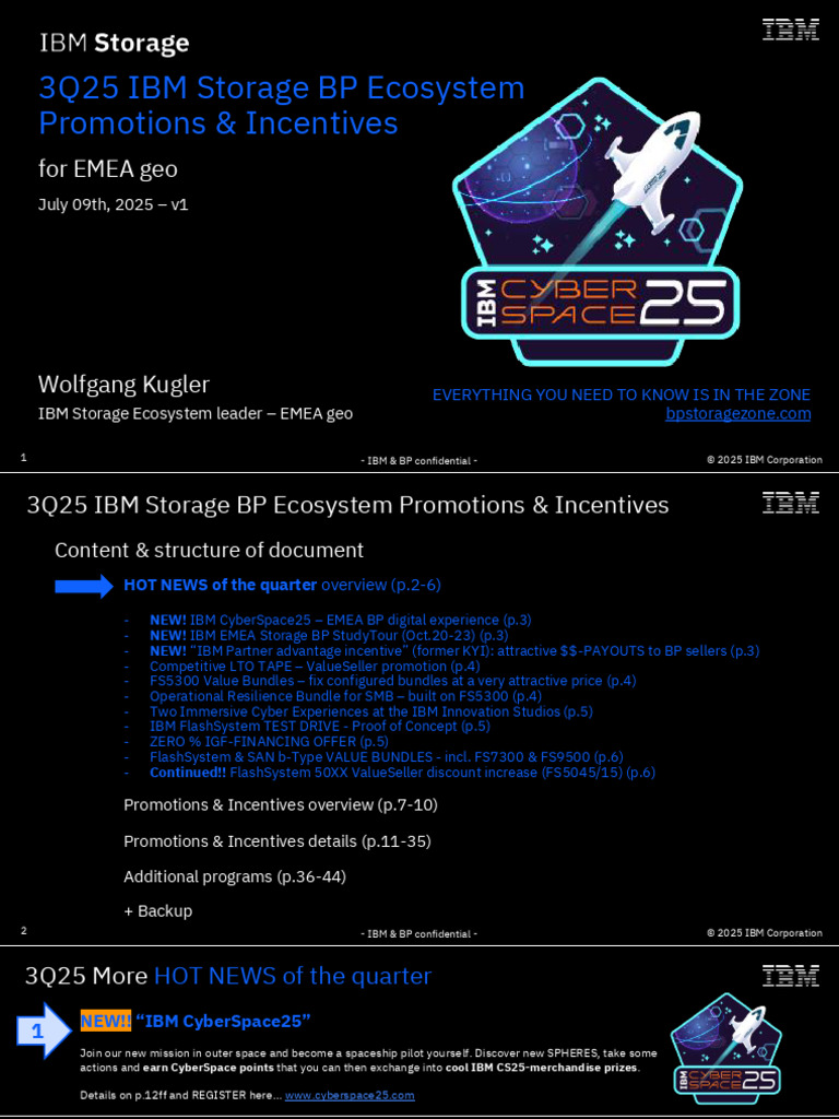 IBM Storage EMEA Promotions Q3 2025 | PDF | Ibm | Dell