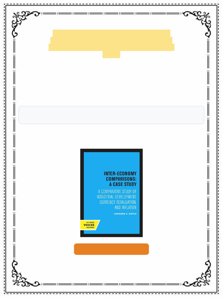 Inter Economy Comparisons a Case Study A Comparative Study of ...