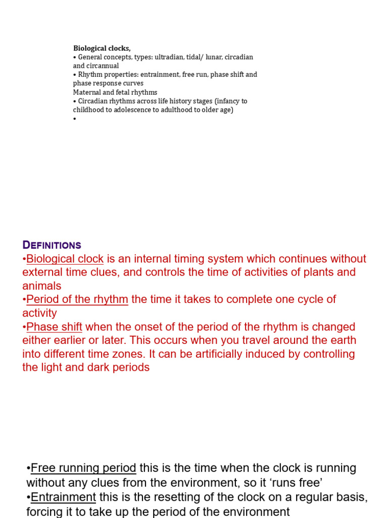 Understanding Biological Clocks and Rhythms | PDF | Circadian Rhythm ...