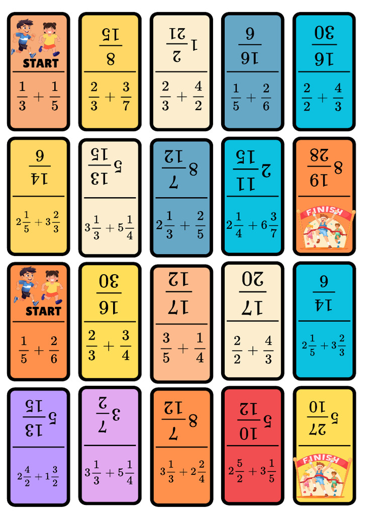 Domino Pecahan Matematika | PDF