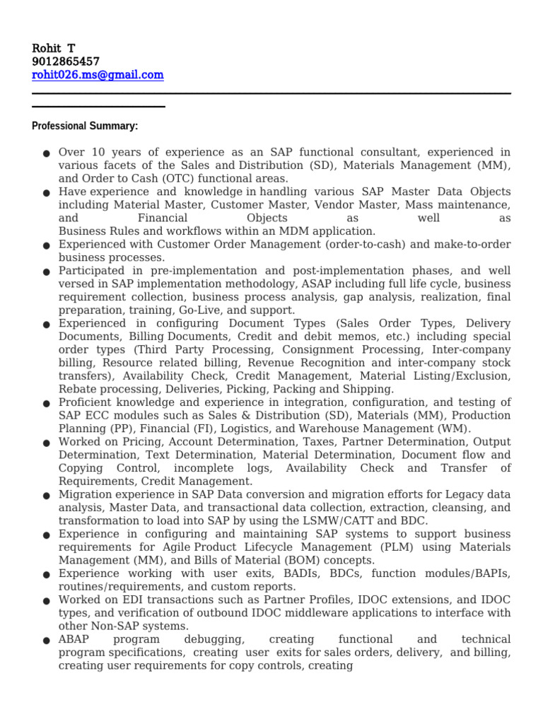 Rohit Sap Functional | PDF | Electronic Data Interchange | Product Lifecycle