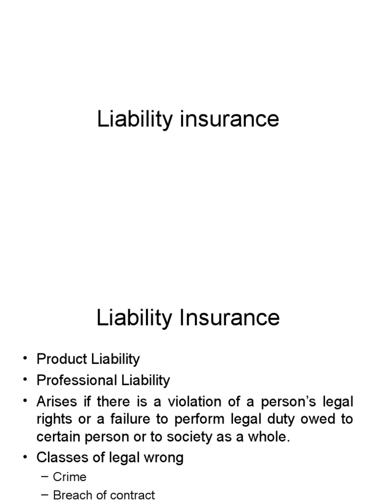 Overview of Liability Insurance Types | PDF | Tort | Liability Insurance