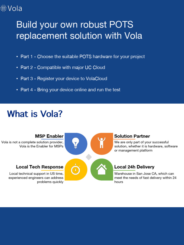 Build Your Own Robust POTS Replacement Solution With Vola | PDF | Modem ...
