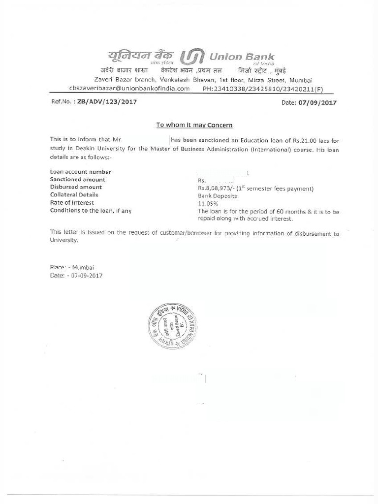 Sample Disbursement Letter | PDF