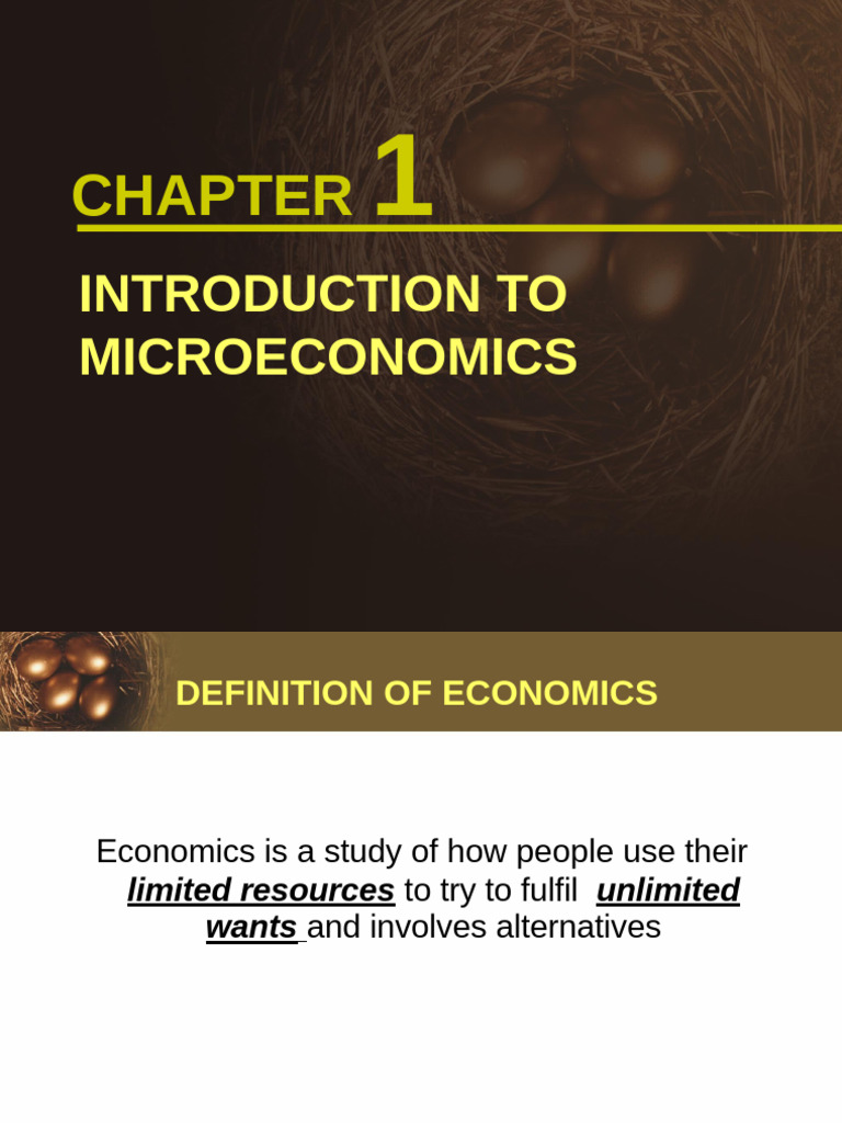 Chapter 1 - Introduction To Microeconomic | PDF | Economics | Macroeconomics