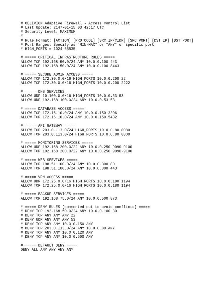 Firewall Rules | PDF