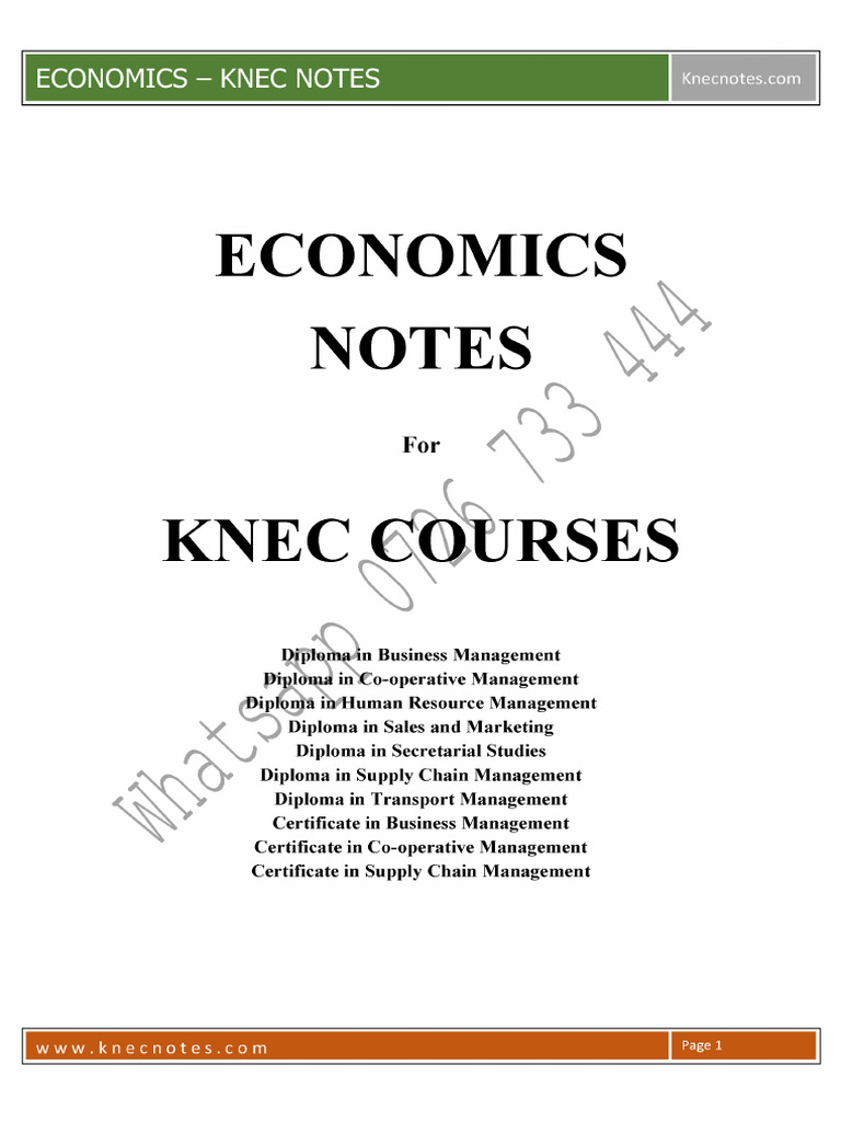 Economics NOTES | PDF