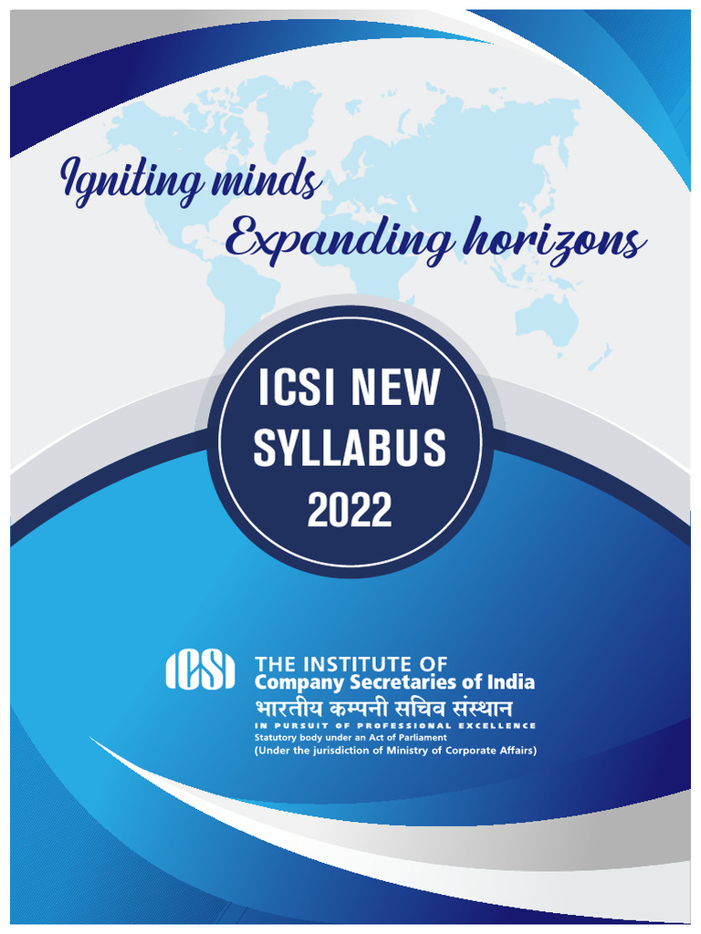 ICSI Syllabus 2022 for Company Secretary | PDF | Tort | English Grammar