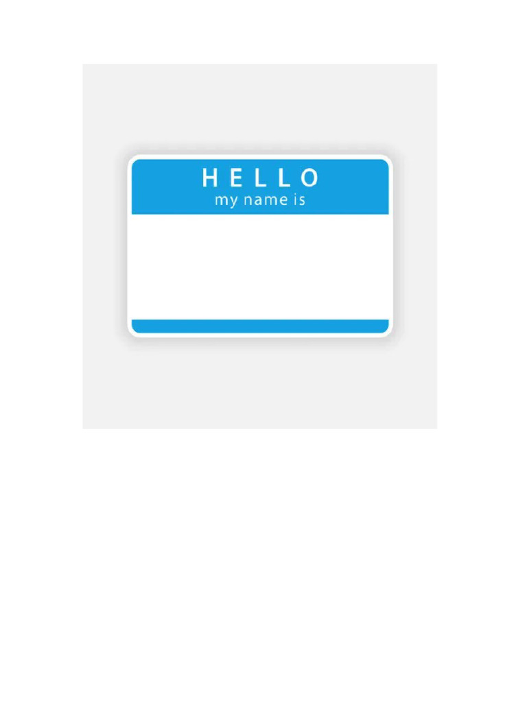 Name Tag Template | PDF