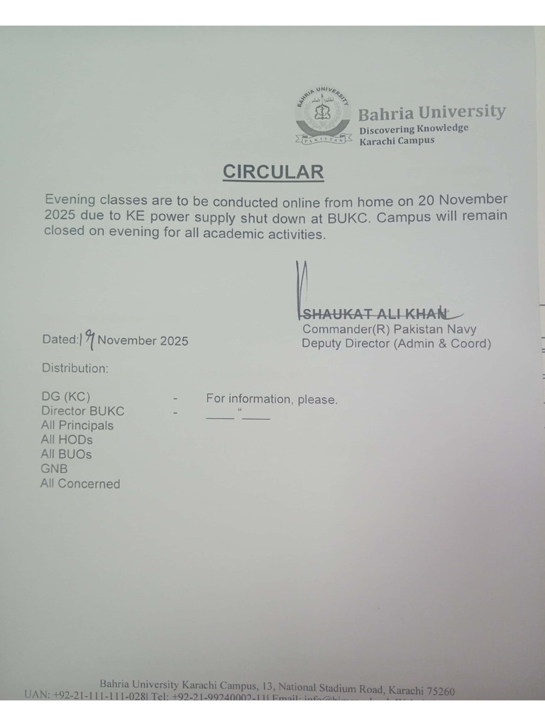 Evening Classes 20 November 2025 | PDF