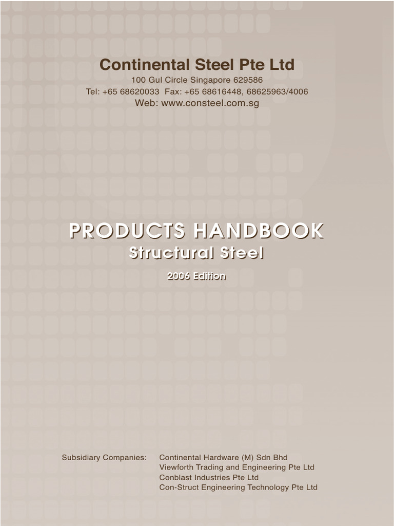 Continental Steel Catalogue | PDF | Structural Steel | Civil Engineering