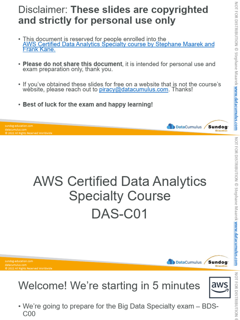 Aws Certified Big Data Slides | PDF | Amazon Web Services | Computer Engineering
