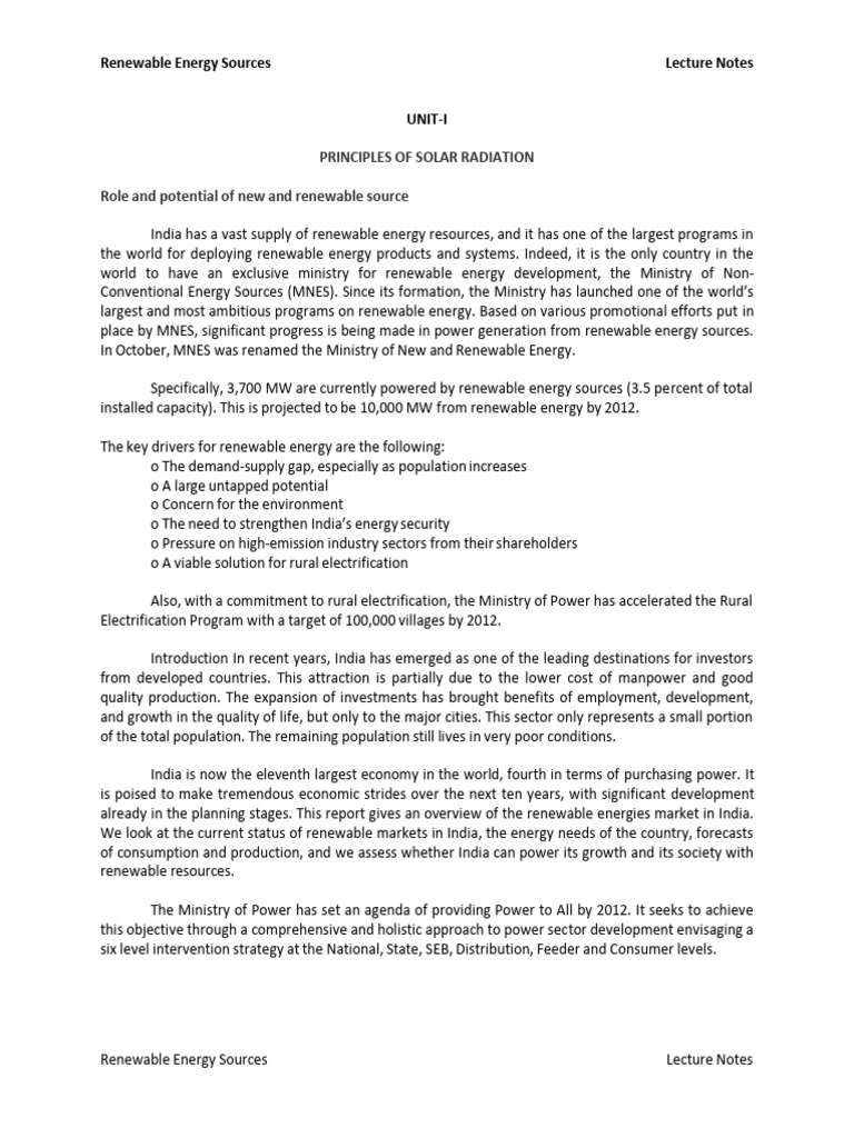 SET Unit 1 | PDF | Photovoltaic System | Photovoltaics