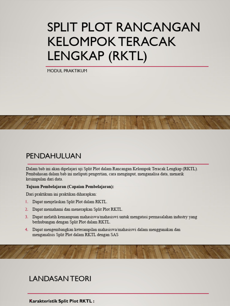 Prak 13 Split Plot Rktl-rakl | PDF