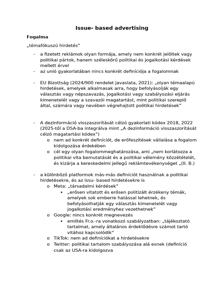 Issue Based Advertising | PDF