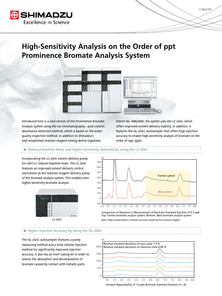 High-Sensitivity Bromate Analysis System | PDF | Chromatography | High ...