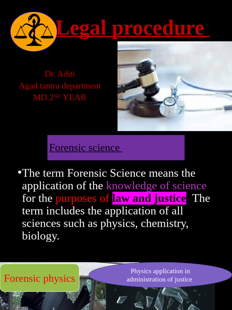 Forensic Science in Legal Procedures | PDF | Coroner | Witness