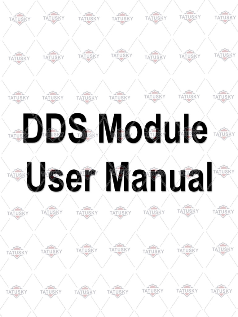 DDS Module Use Manual | PDF