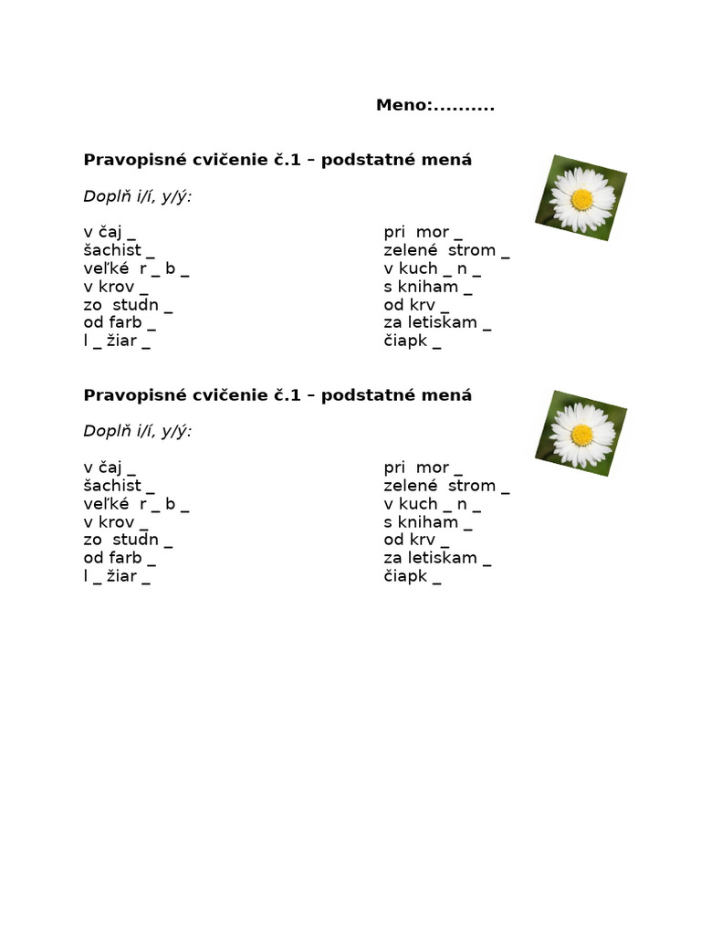 Podstatné Mená | PDF