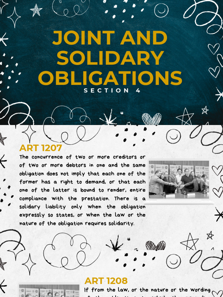 Joint vs Solidary Obligations Explained | PDF | Debtor | Debt