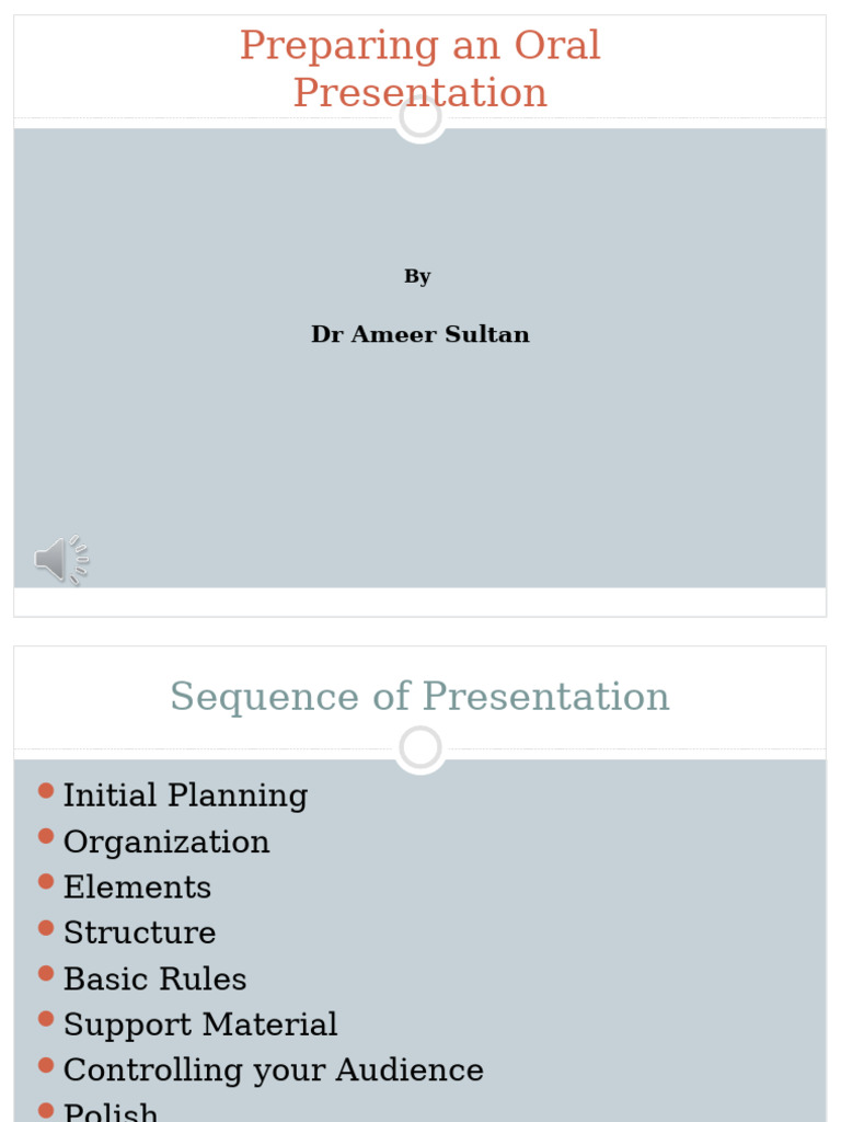 How To Prepare An Oral Presentation | PDF | Human Communication | Learning