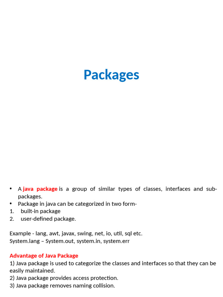 Unit 3 3 Packages | PDF