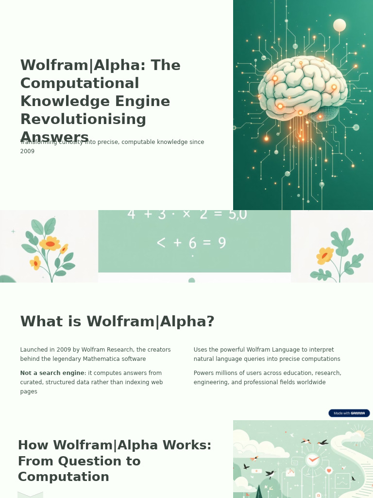 Wolfram|Alpha: Transforming Knowledge Computation | PDF | Artificial ...
