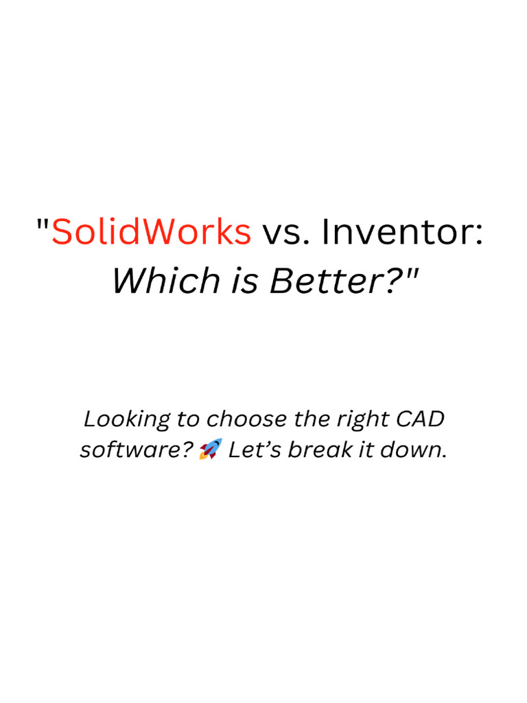 Solidworks vs Inventor 1736942281 | PDF
