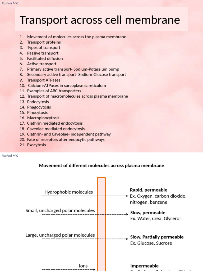 Cell Membrane Transport Mechanisms | PDF | Cell Membrane | Biochemistry