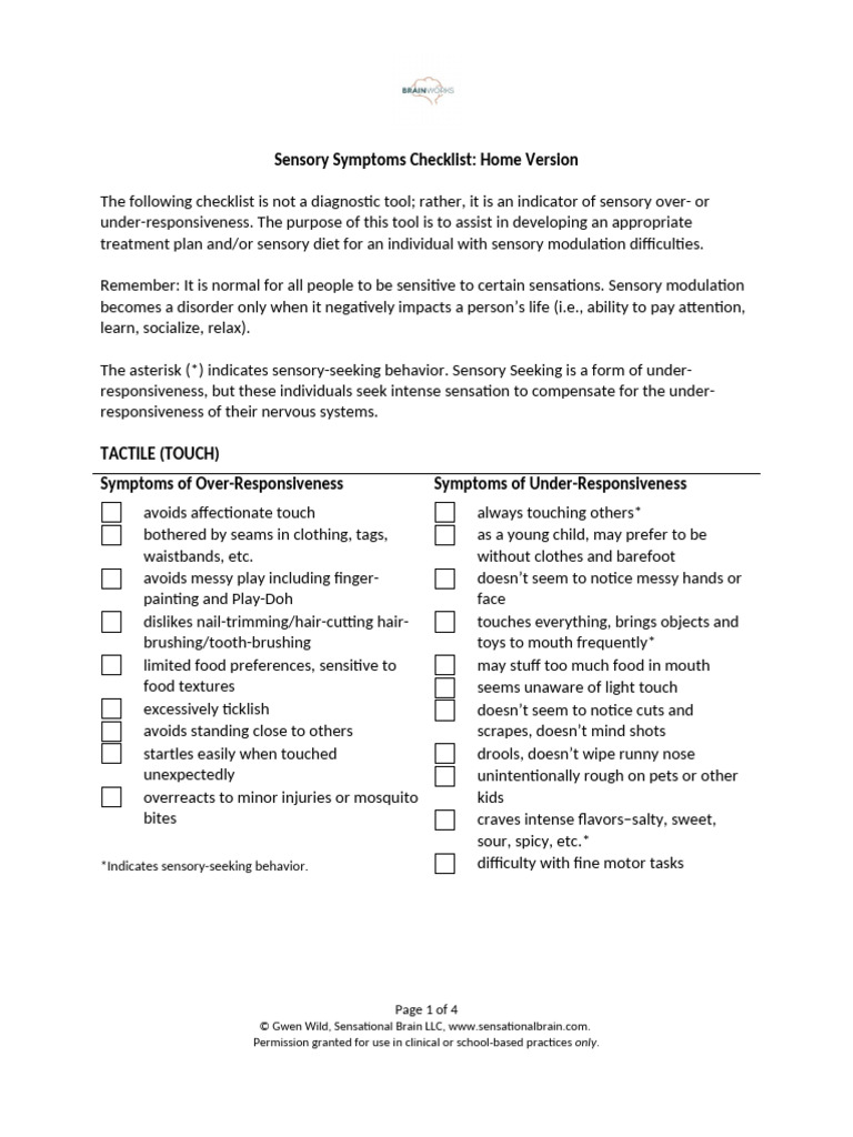 Sensory-Symptoms-Checklist Home English 20221011 Clickable | PDF ...