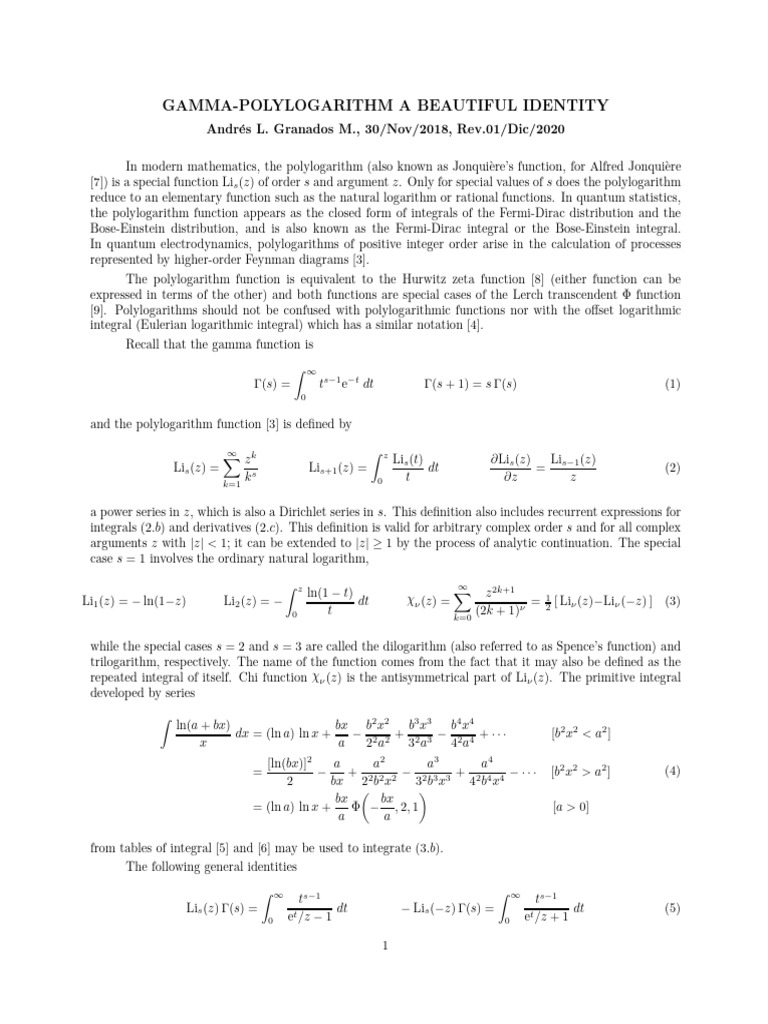 Identity | PDF | Combinatorics | Mathematical Analysis
