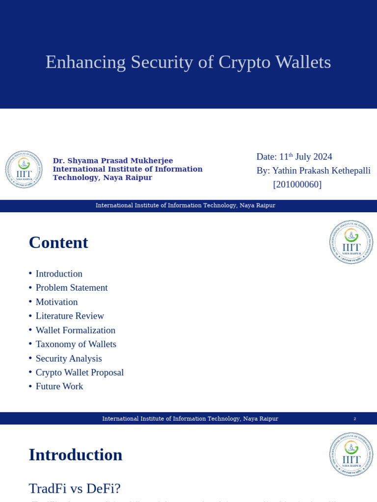 Enhancing Security of Crypto Wallets | PDF | Cryptocurrency ...